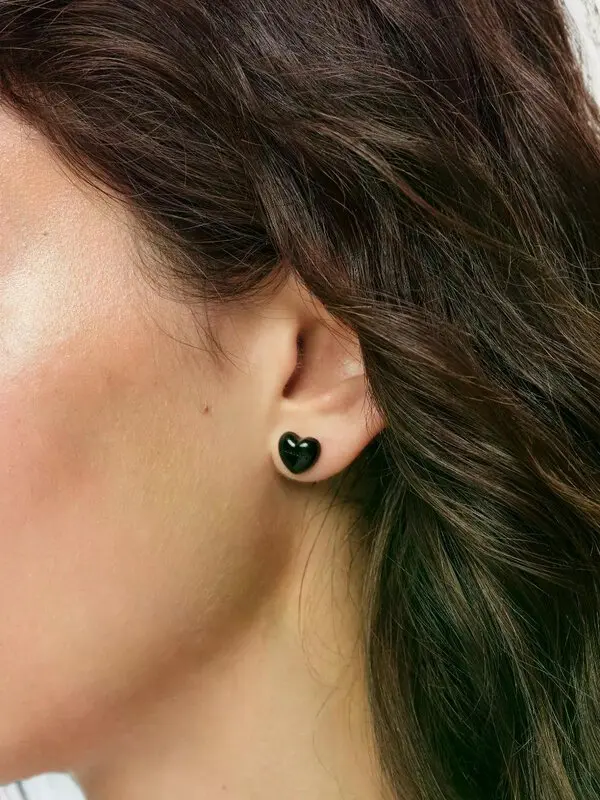 Bimba Y Lola Enameled Heart Earrings
