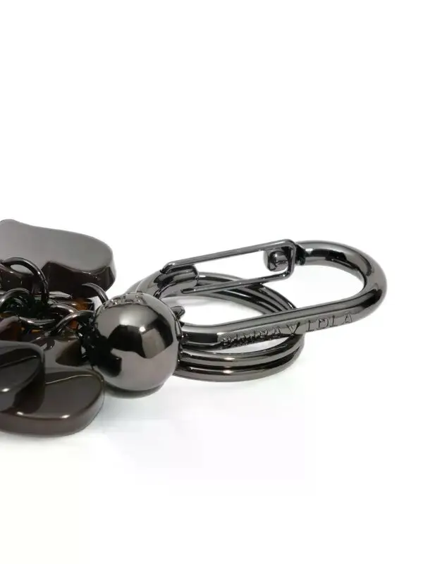 Bimba Y Lola Chocolate Resin Hearts Keyring - Brown