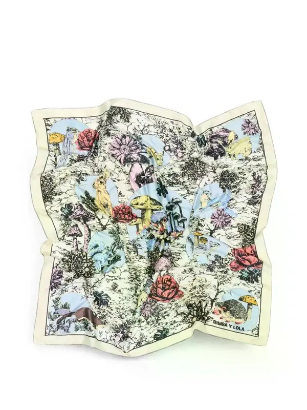 Bimba Y Lola Ivory Forest Scarf