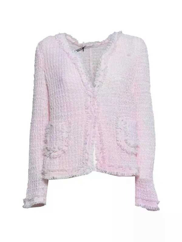 CHARLOTT Fringed-trim Knit Jacket