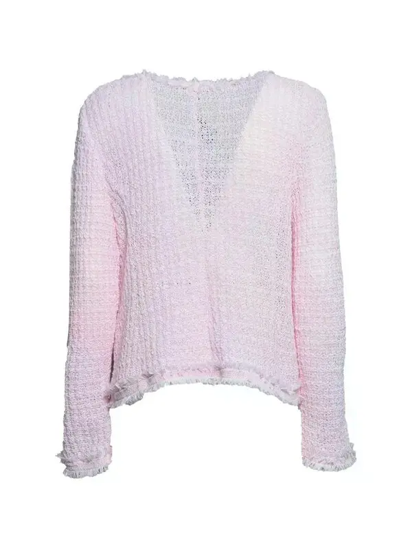 CHARLOTT Fringed-trim Knit Jacket
