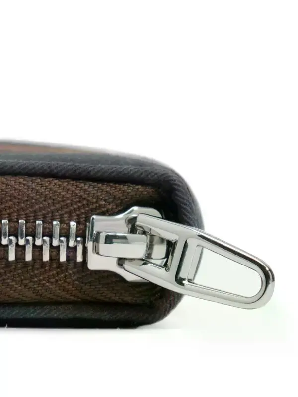 Bimba Y Lola Medium Coated Chocolate Green Tartan Wallet