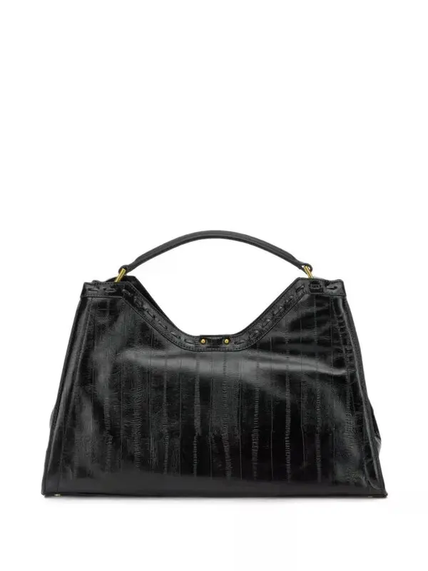 GIANNI CHIARINI Aurora Leather Tote Bag With Whipstitch Trim