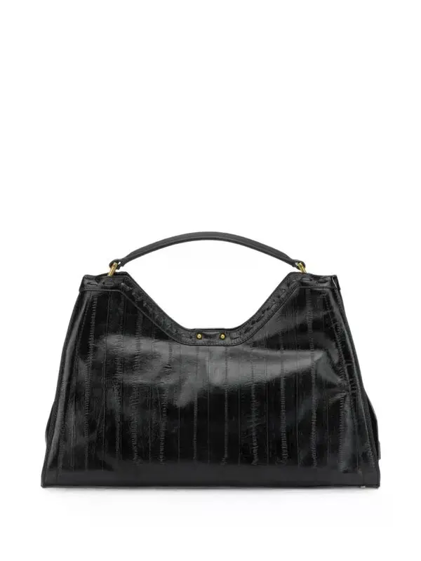 GIANNI CHIARINI Aurora Leather Tote Bag With Whipstitch Trim