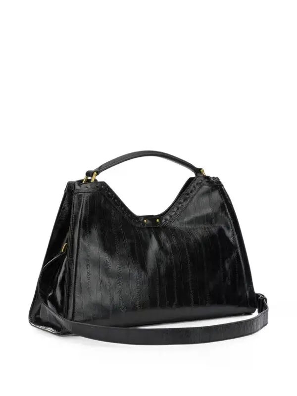 GIANNI CHIARINI Aurora Leather Tote Bag With Whipstitch Trim