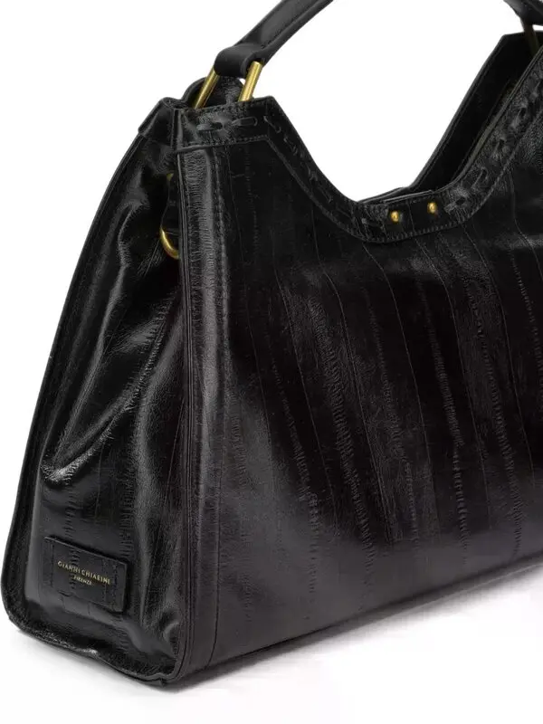 GIANNI CHIARINI Aurora Leather Tote Bag With Whipstitch Trim