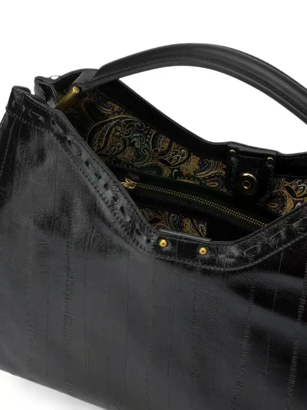 GIANNI CHIARINI Aurora Leather Tote Bag With Whipstitch Trim