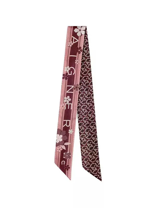 AIGNER Monogram Floral-print Scarf - Pink