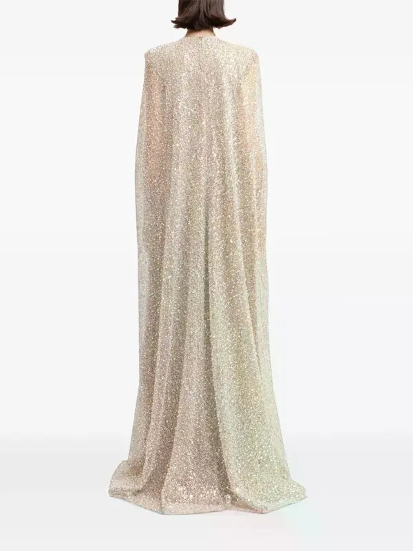 GEMY MAALOUF Beaded Cape-style Dress