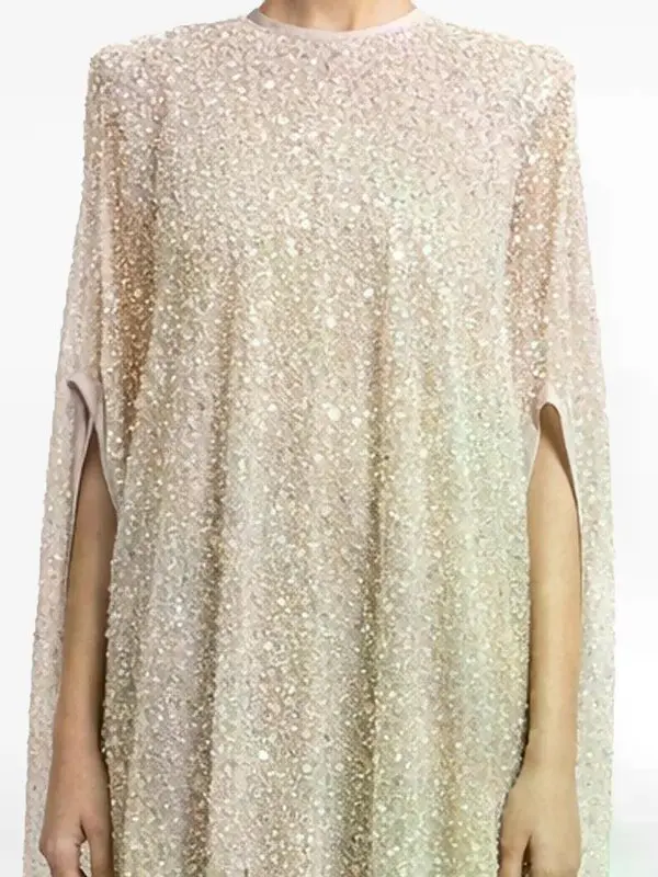 GEMY MAALOUF Beaded Cape-style Dress