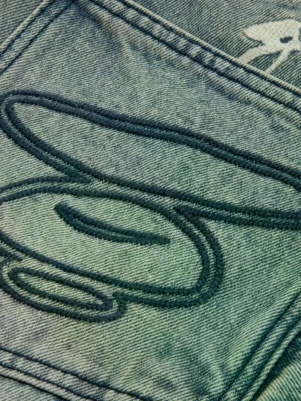 AAPE BY *A BATHING APE Embroidered Straight-leg Jeans