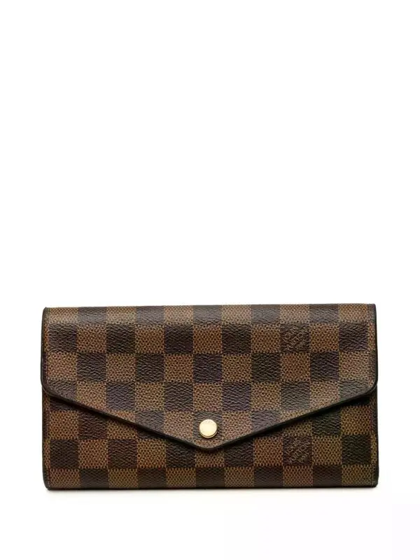 LOUIS VUITTON 2019 Damier Ebene Sarah Wallet Long Wallets