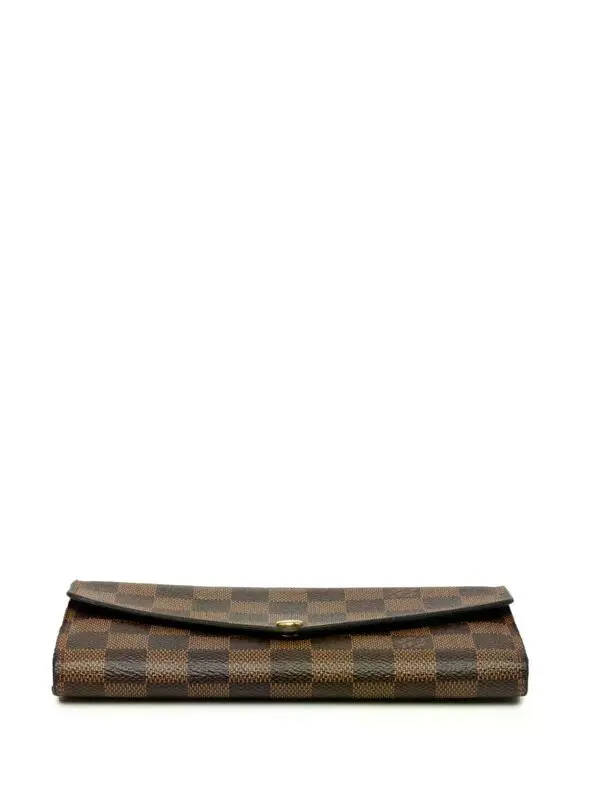 LOUIS VUITTON 2019 Damier Ebene Sarah Wallet Long Wallets