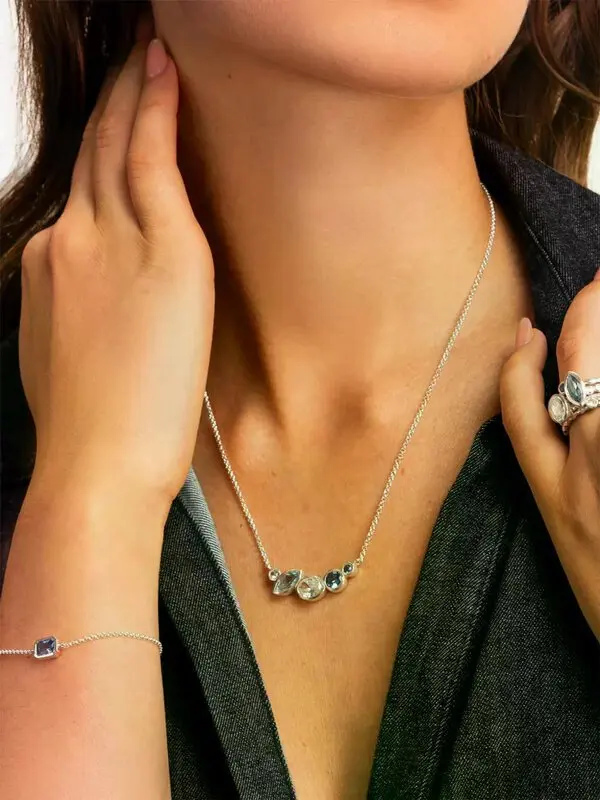 DOWER & HALL Serenity Tutti Frutti Bar Necklace