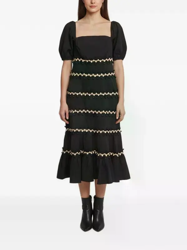 Carolina Herrera Poplin Midi Dress - Black