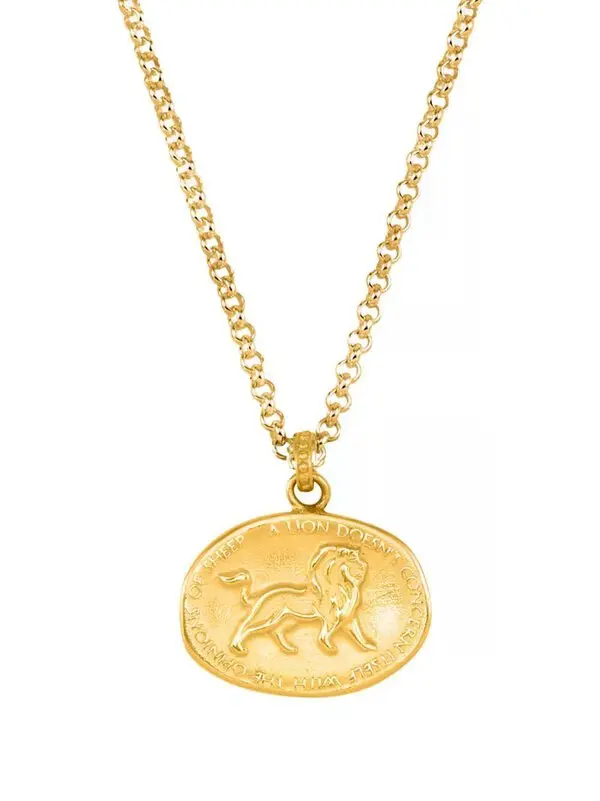 DOWER & HALL Lion Talisman Necklace - Gold