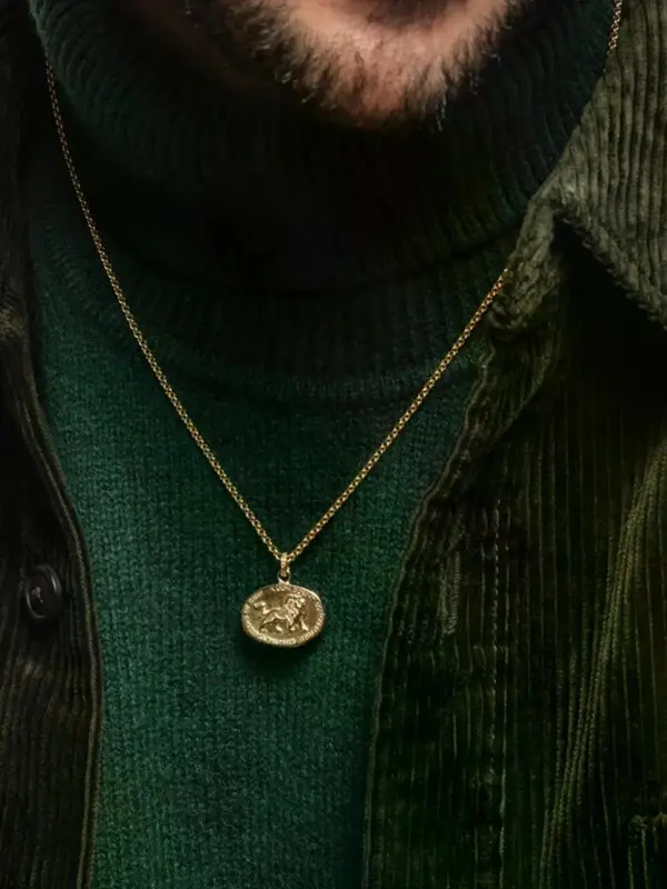 DOWER & HALL Lion Talisman Necklace - Gold