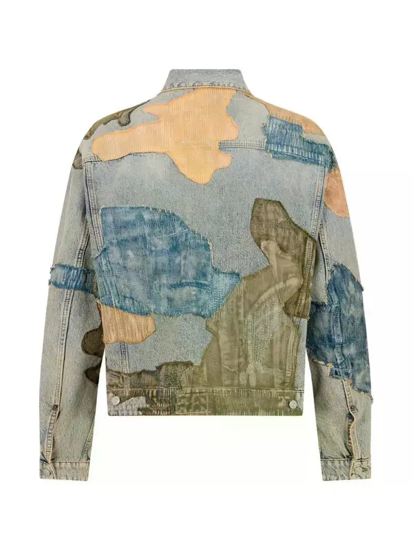 Dsquared2 Camouflage Patch Denim Trucker Jacket - Blue