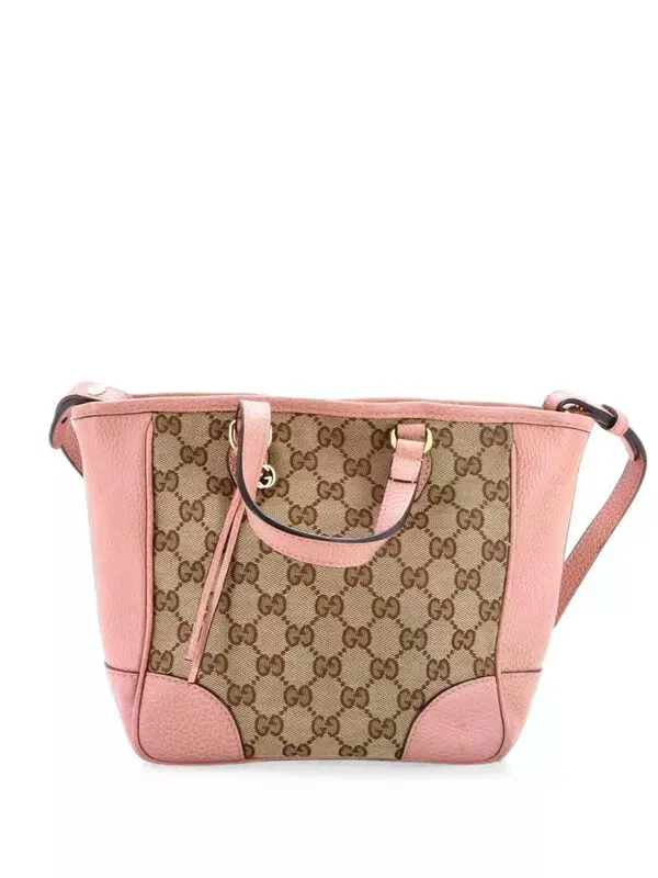 Gucci Bree Gg Canvas With Leather Small Tote Bag - Pink