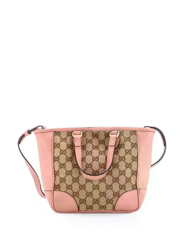 Gucci Bree Gg Canvas With Leather Small Tote Bag