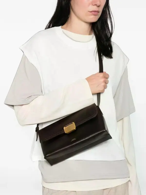 A.p.c. Small Simone Leather Shoulder Bag - Brown