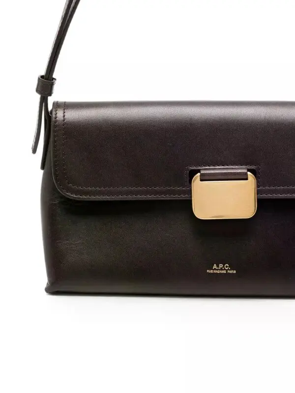 A.p.c. Small Simone Leather Shoulder Bag - Brown