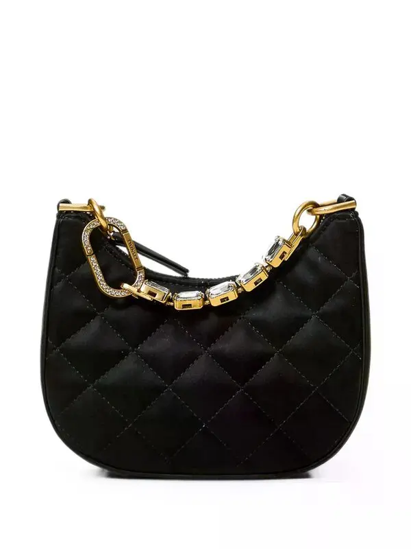 TWINSET Mini Quilted Crystal-embellished Shoulder Bag - Black