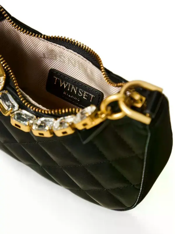 TWINSET Mini Quilted Crystal-embellished Shoulder Bag