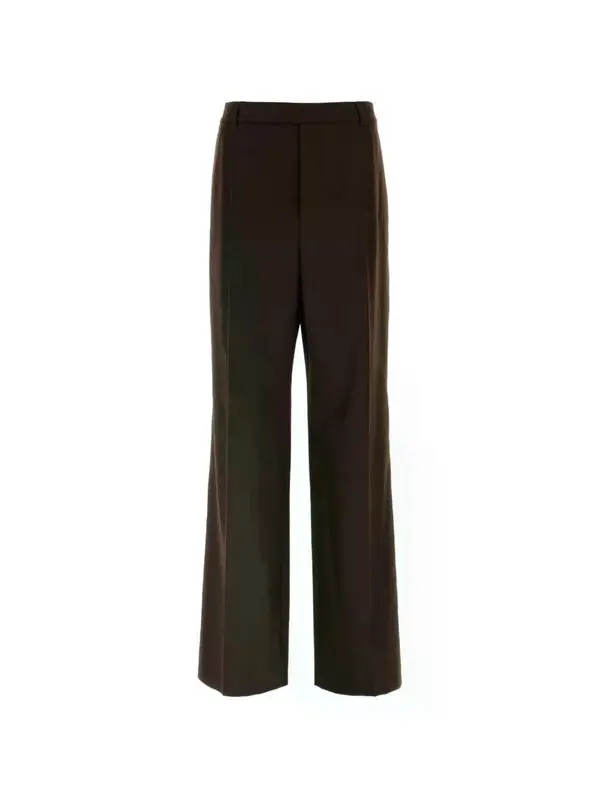 Saint Laurent Pressed Crease Flannel Trousers
