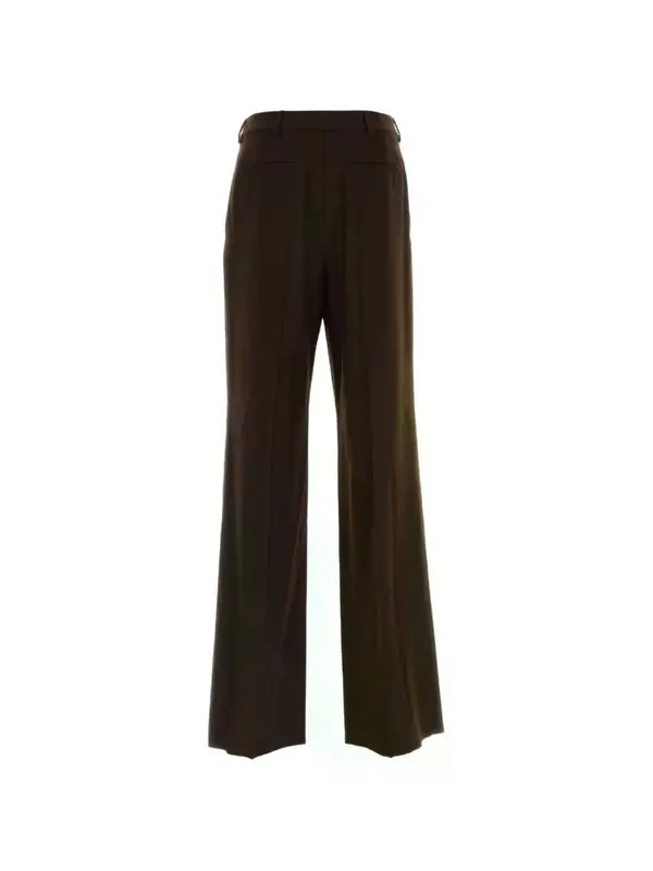 Saint Laurent Pressed Crease Flannel Trousers