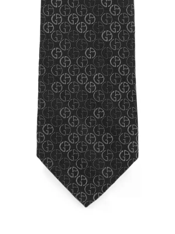 Giorgio Armani Logo-jacquard Silk Tie