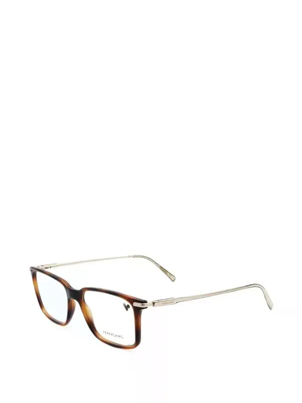FERRAGAMO Tortoiseshell-effect Rectangle-frame Glasses - Brown