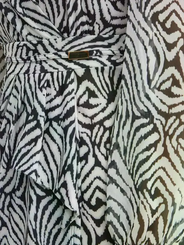 MORGAN Zebra Print Wrap Style Mini Dress