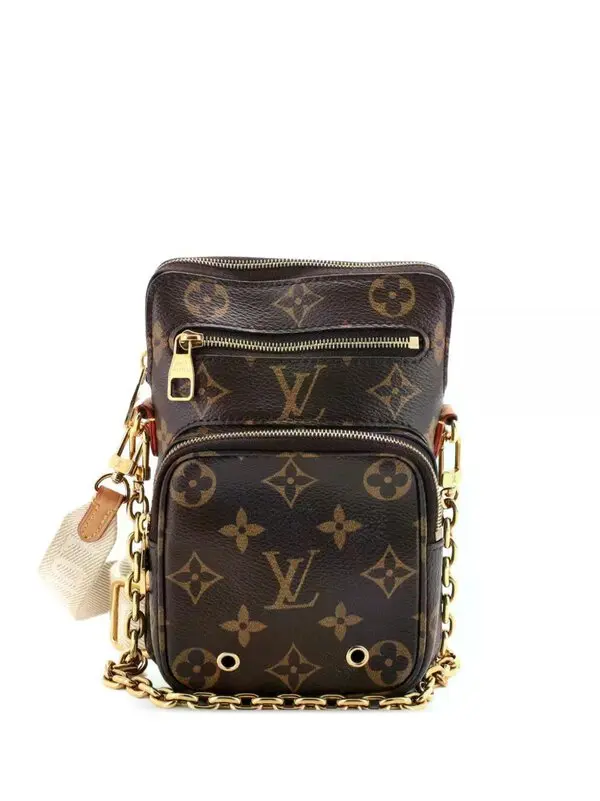 LOUIS VUITTON Monogram Canvas Utility Phone Sleeve Bag - Brown