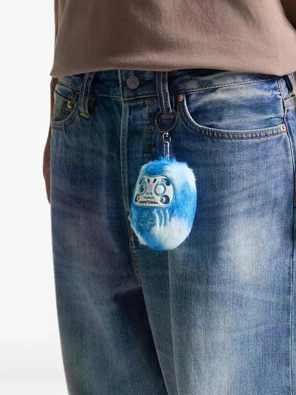 EVISU Daruma Faux-fur Keyring