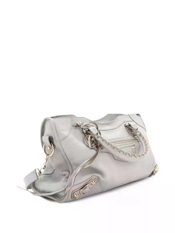 Balenciaga City Classic Metallic Edge Leather Medium Satchel
