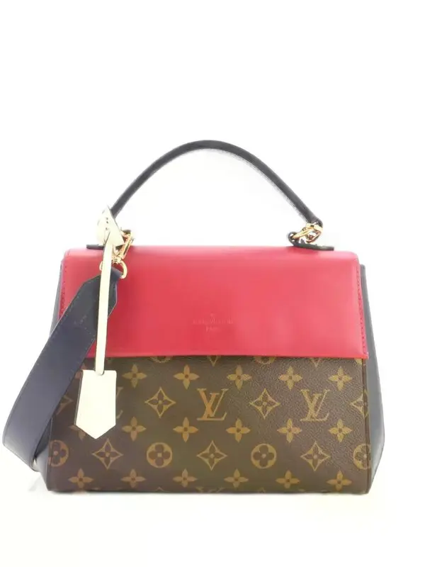 LOUIS VUITTON Cluny Top Handle Bag Monogram Canvas And Leather Bb Satchel - Red