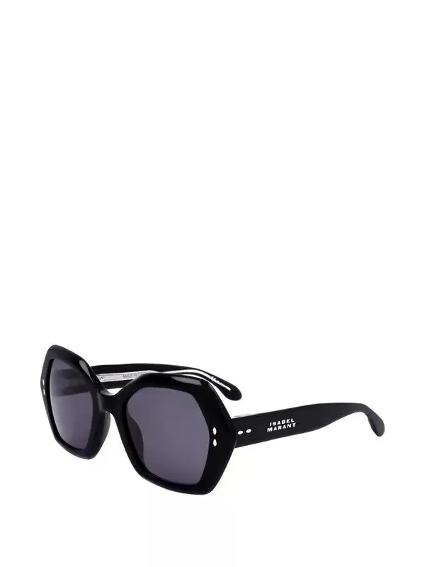 Isabel Marant Geometric Frame Sunglasses - Black