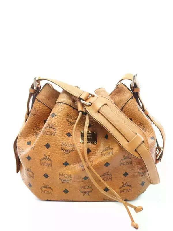 Mcm Visetos Bucket Bag - Brown