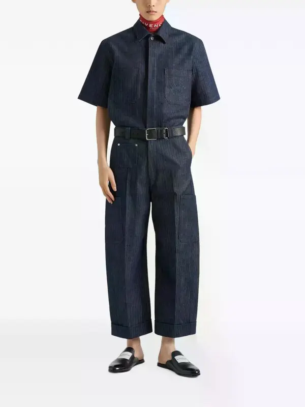 Givenchy Shirt In Herringbone Denim