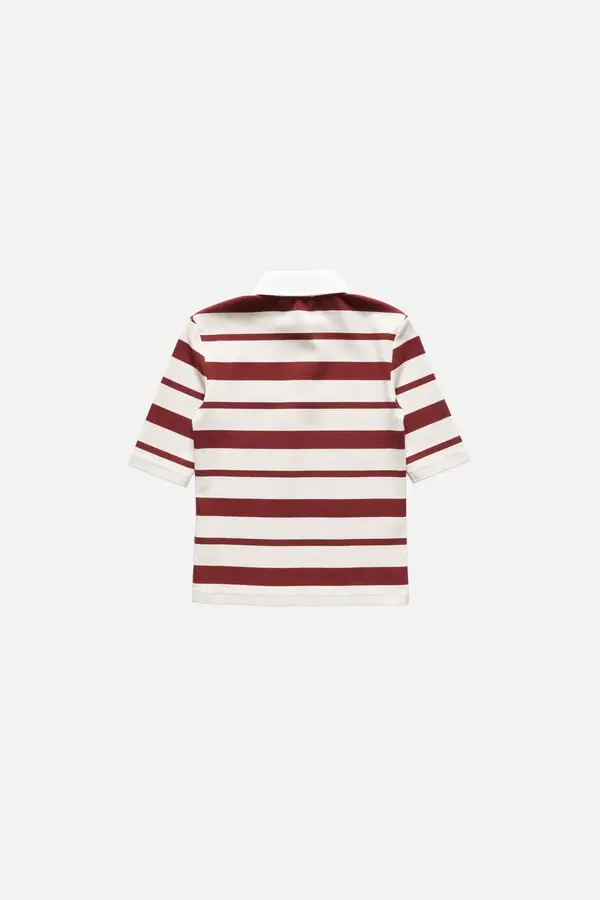 Acne Studios Sailor Stripes Polo Shirt - Red/beige