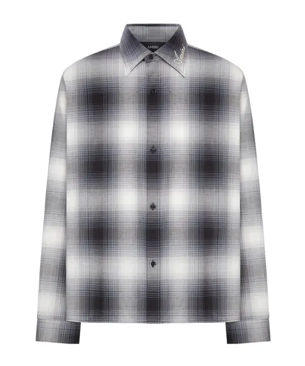 Amiri Plaid Printed Buttoned Shirt - Black