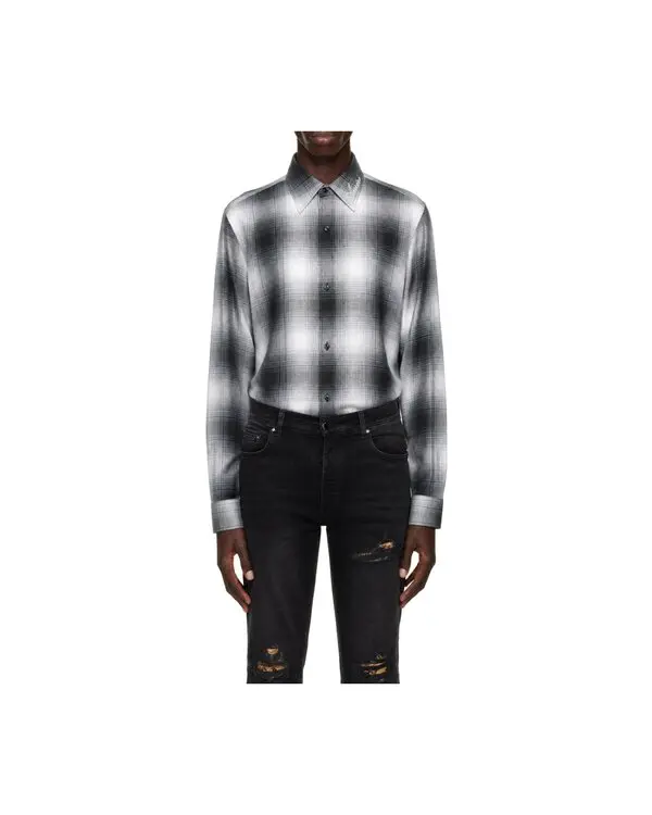 Amiri Plaid Printed Buttoned Shirt - Black