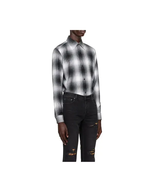Amiri Plaid Printed Buttoned Shirt - Black