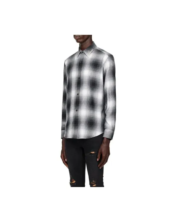 Amiri Plaid Printed Buttoned Shirt - Black