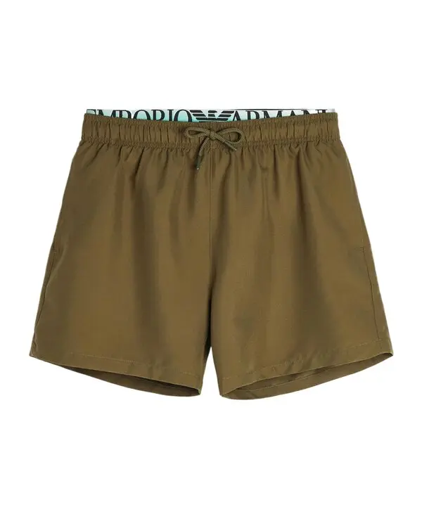 Emporio Armani Logo Drawstring Swim Trunks