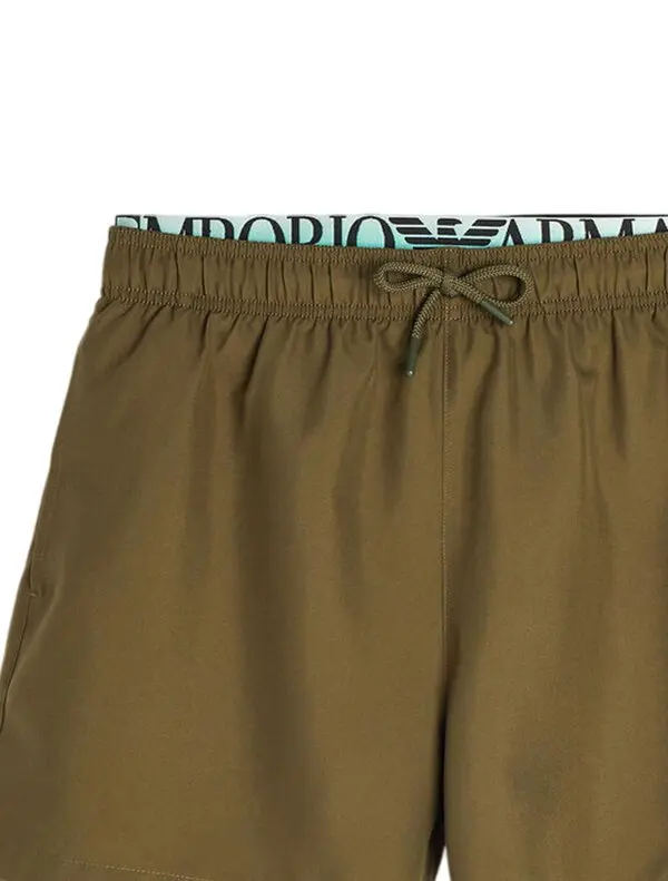 Emporio Armani Logo Drawstring Swim Trunks