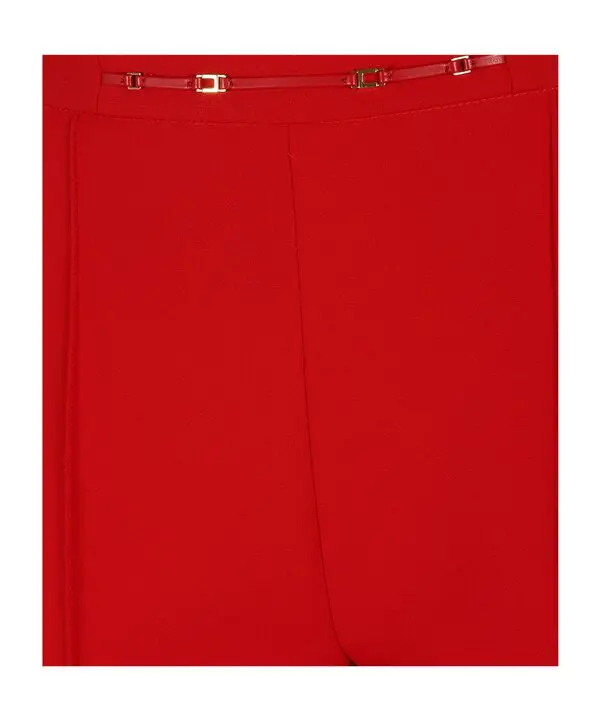 Elisabetta Franchi Pleated Flare Casual Trousers