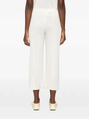Issey Miyake Cropped Pleated Trousers