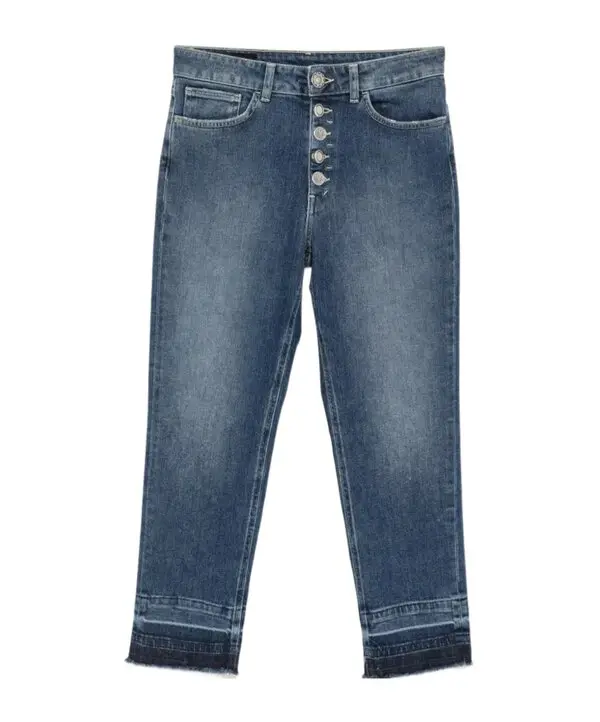 DONDUP Button-fly Frayed Jeans